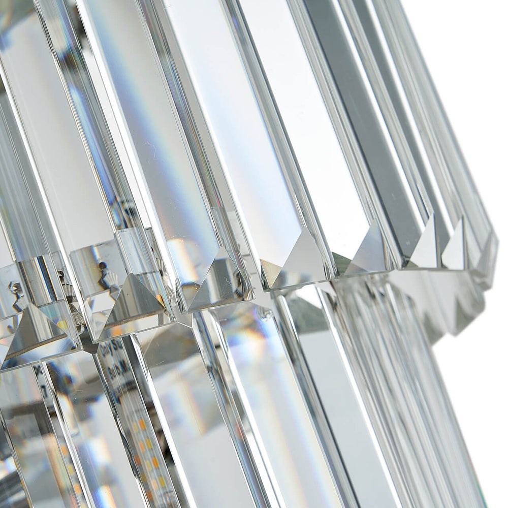 Silver Oval 3-layer Crystal Wall Lamp – MOOONI LIGHTING