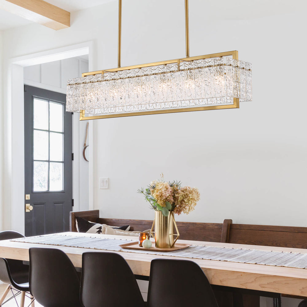 Modern Rectangular Pendant Lighting Fixture – MOOONI LIGHTING