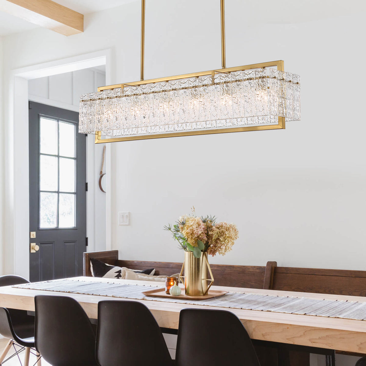 Modern Rectangular Pendant Lighting Fixture – MOOONI LIGHTING