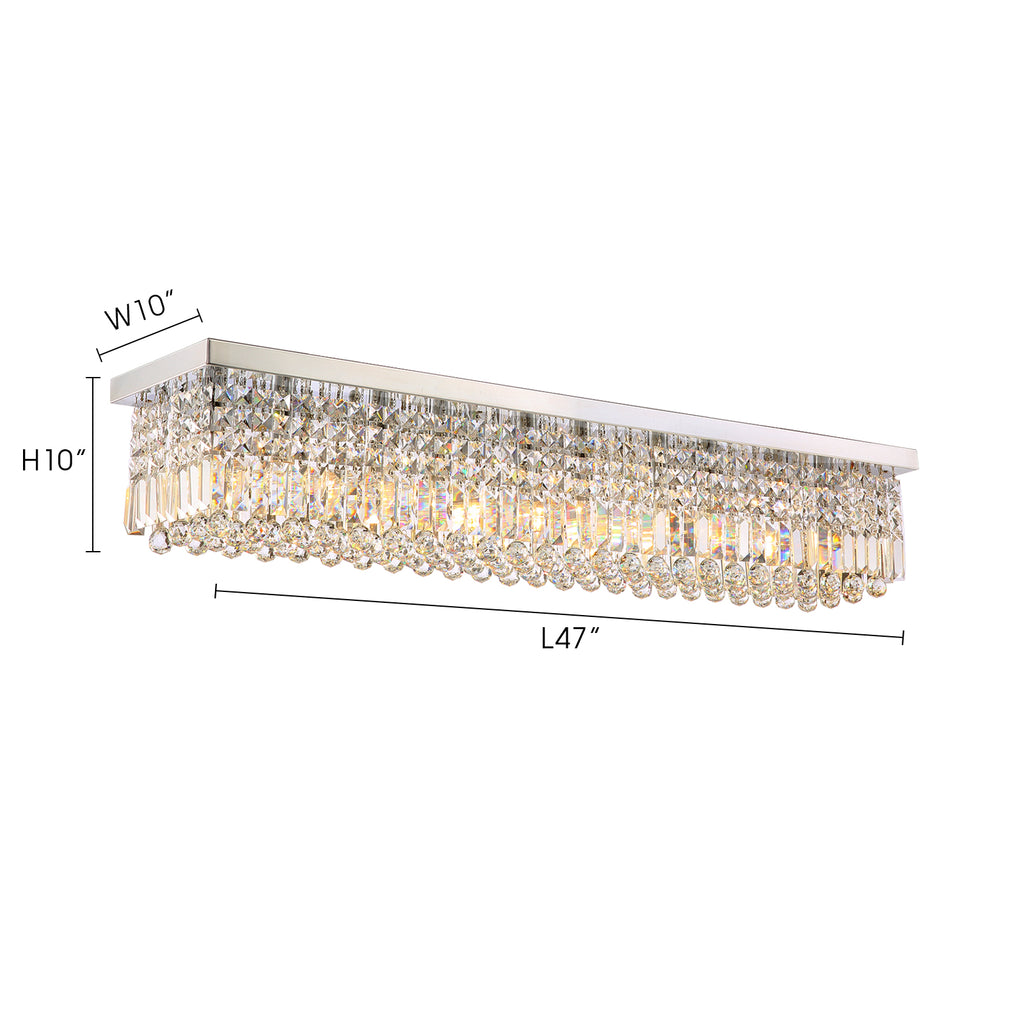Modern Raindrop Rectangular Crystal Chandelier For Dining Room – MOOONI ...