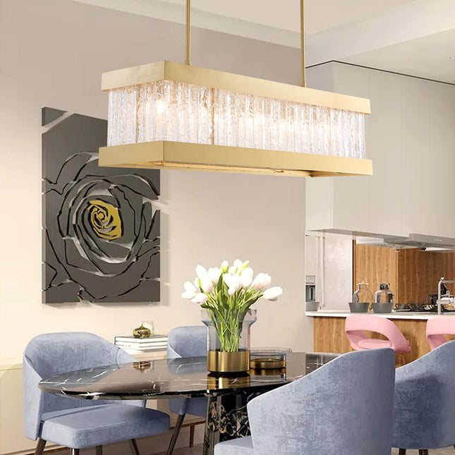Rectangle Crystal Chandelier – MOOONI LIGHTING