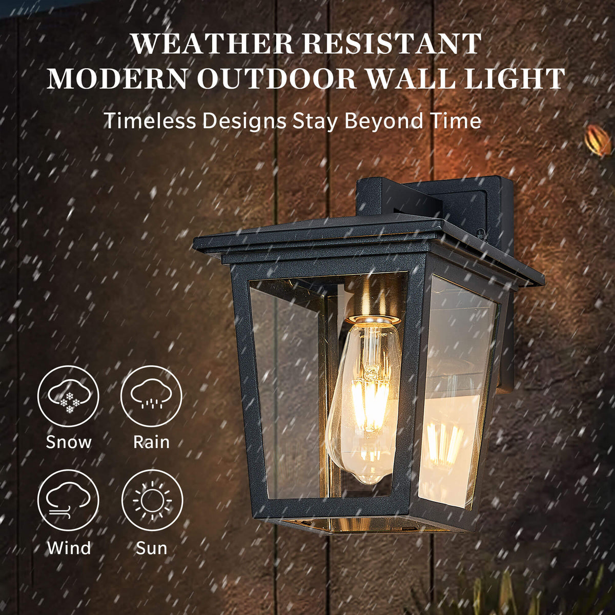 Rustic Style Black Outdoor Wall Sconce – MOOONI LIGHTING