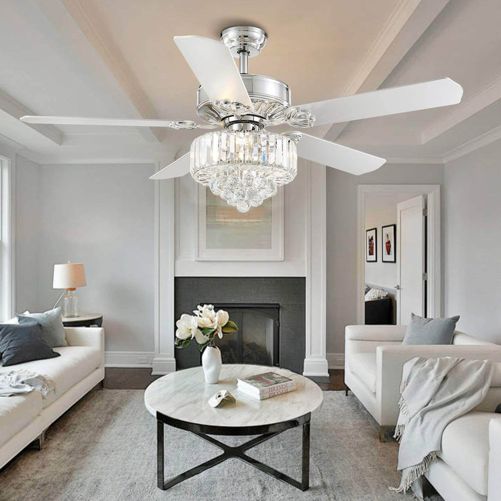 Most Popular Crystal Light Fixture Combo ceiling Fan – MOOONI LIGHTING