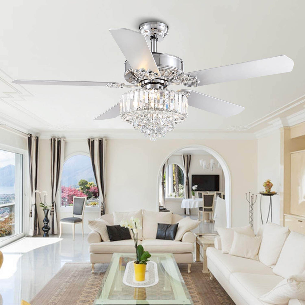 Most Popular Crystal Light Fixture Combo ceiling Fan – MOOONI LIGHTING