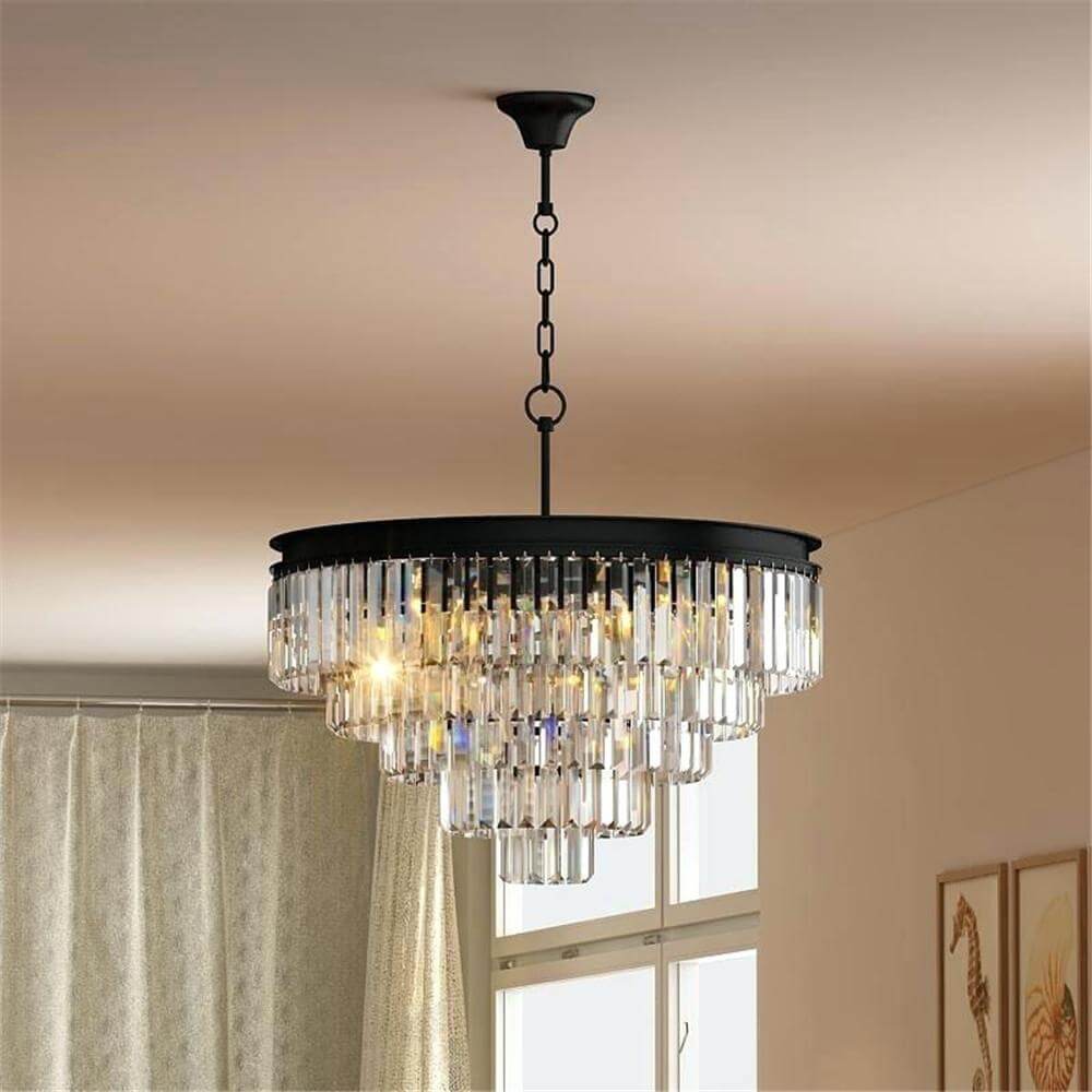 Multi-Tier Crystal Chandelier – MOOONI LIGHTING