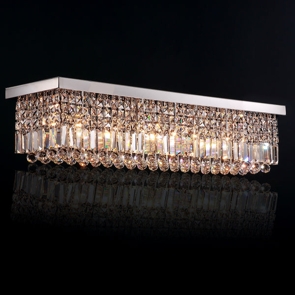 Modern Raindrop Rectangular Crystal Chandelier For Dining Room – MOOONI LIGHTING